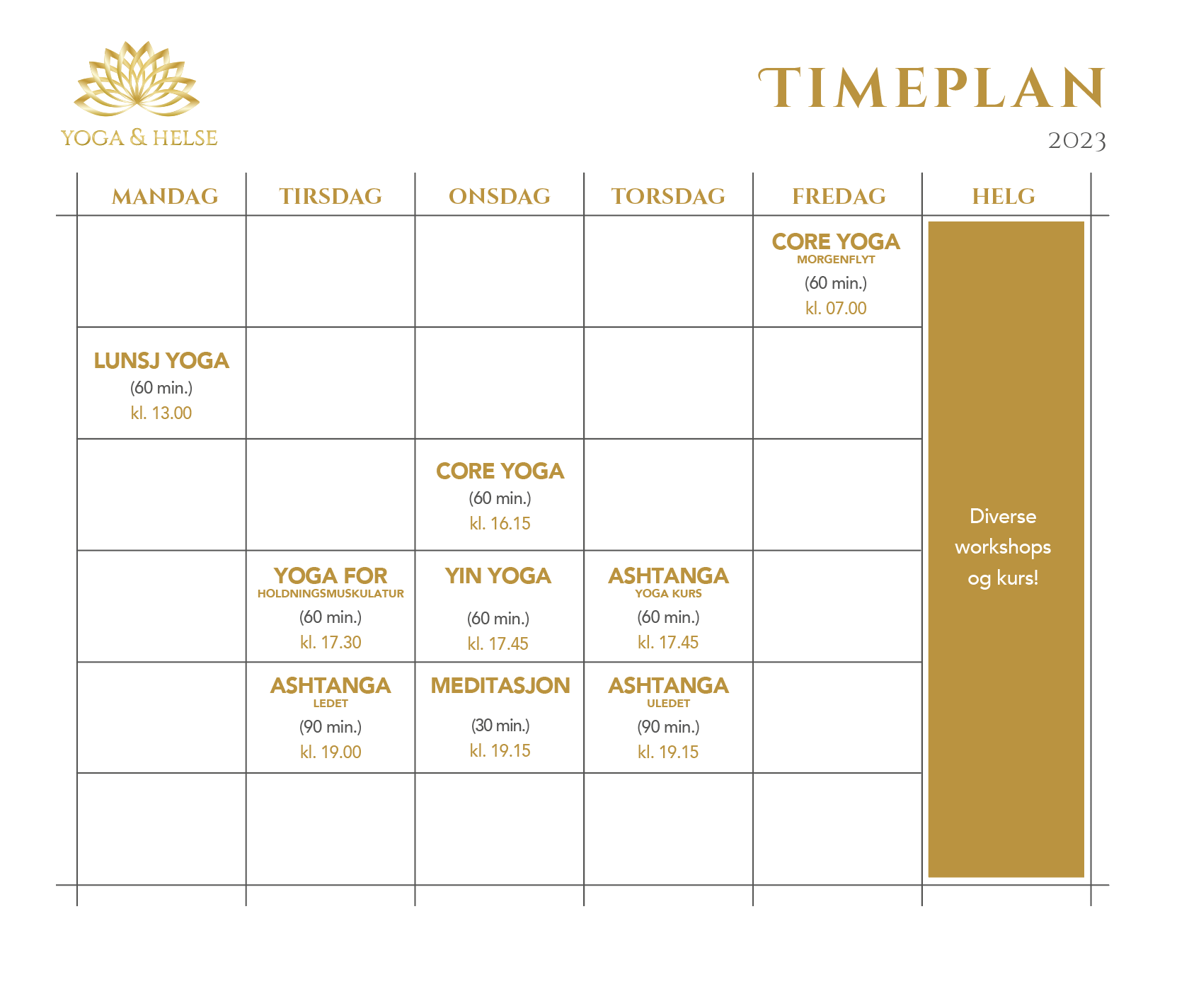 YOGA & HELSE – Yoga // Meditasjon // Behandlinger